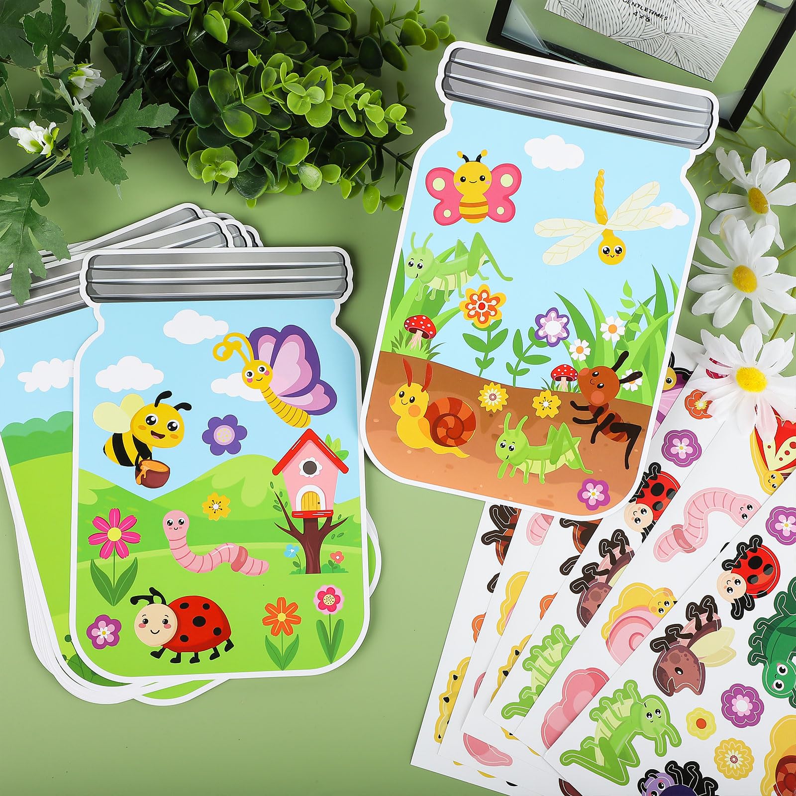 Paper Craft Activities 36 Packs Spring Bug Craft Kits - DIY Insect ...