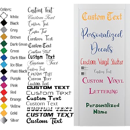Amazon.com - Design Your Own (20 Fonts + 20 Colors) Custom Vinyl ...