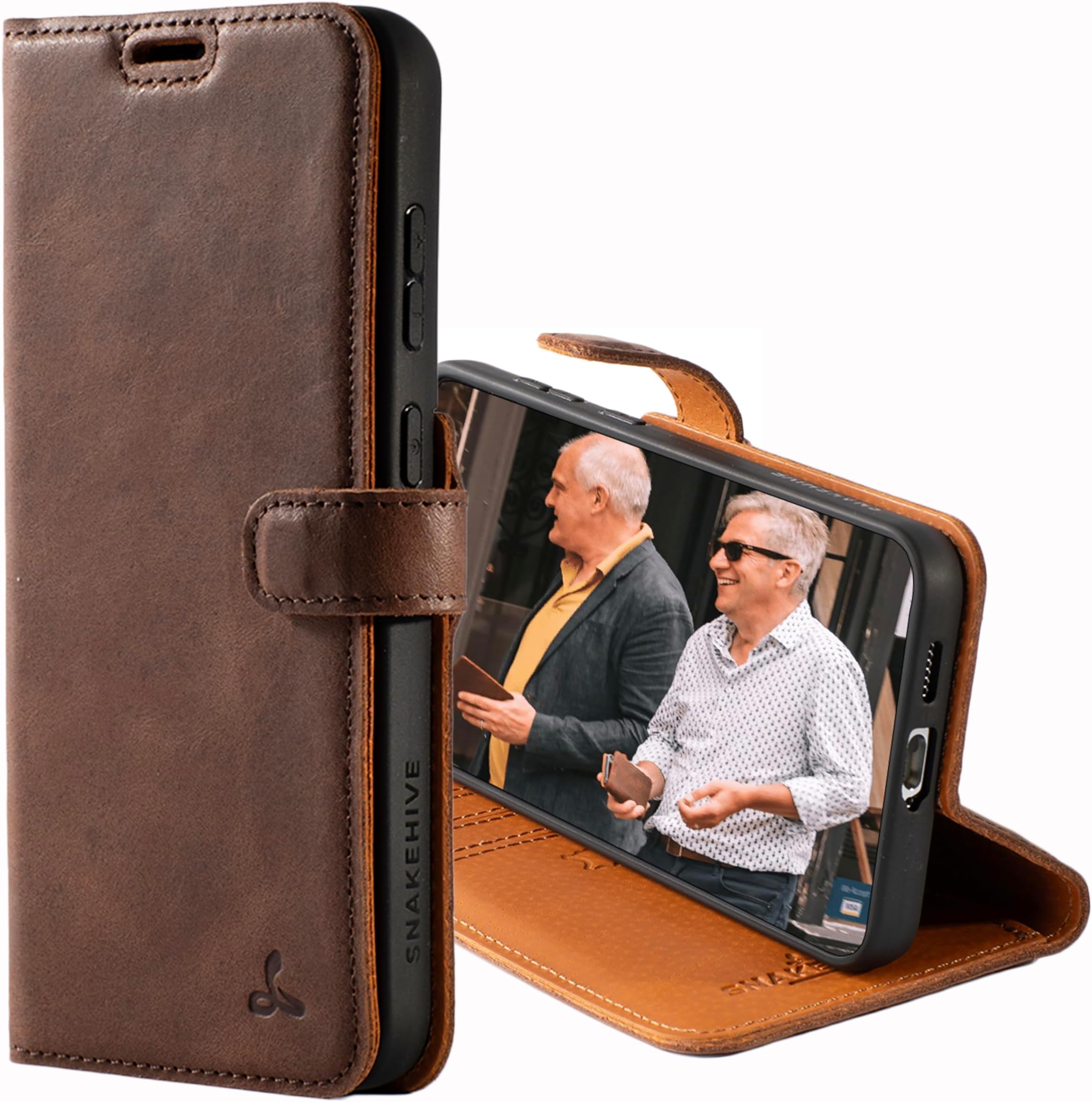 Amazon.com: Snakehive Leather Wallet for Samsung Galaxy S24 Plus 5G ...