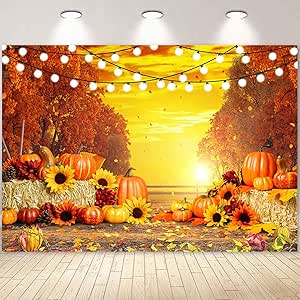 Amazon.com : Caheansi 6x4 ft Fall Backdrop Autumn Thanksgiving Harvest ...