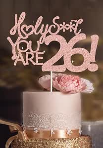 Amazon.com: Pink 26th Birthday Cake Topper for women 26th Birthday Cake ...