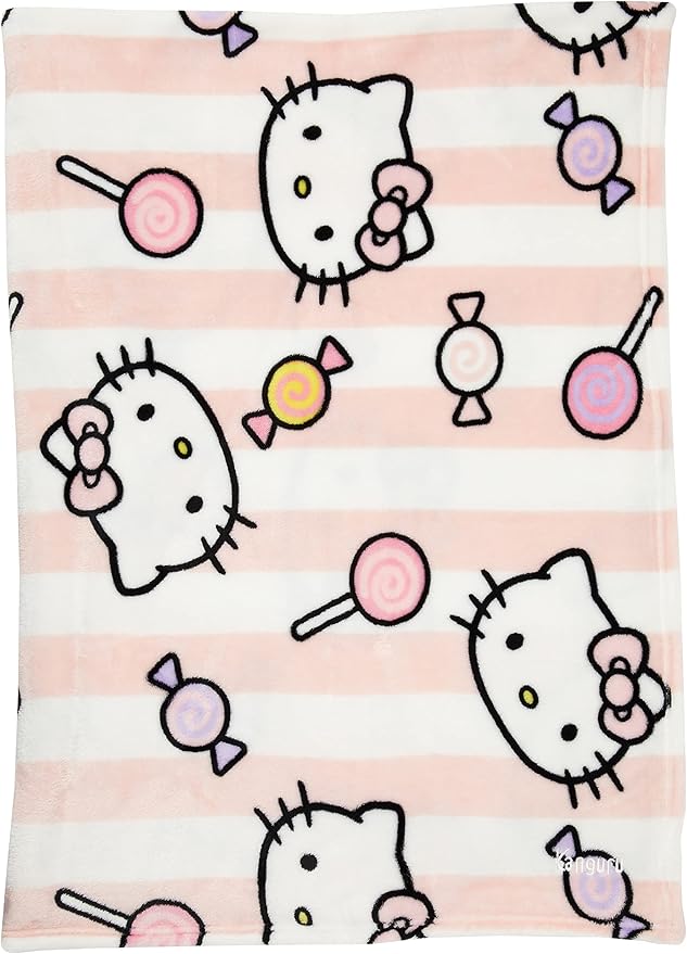 Kanguru Plaid Hello Kitty, Super Soft, Cozy, Fluffy, Warm, Throw Fleece ...