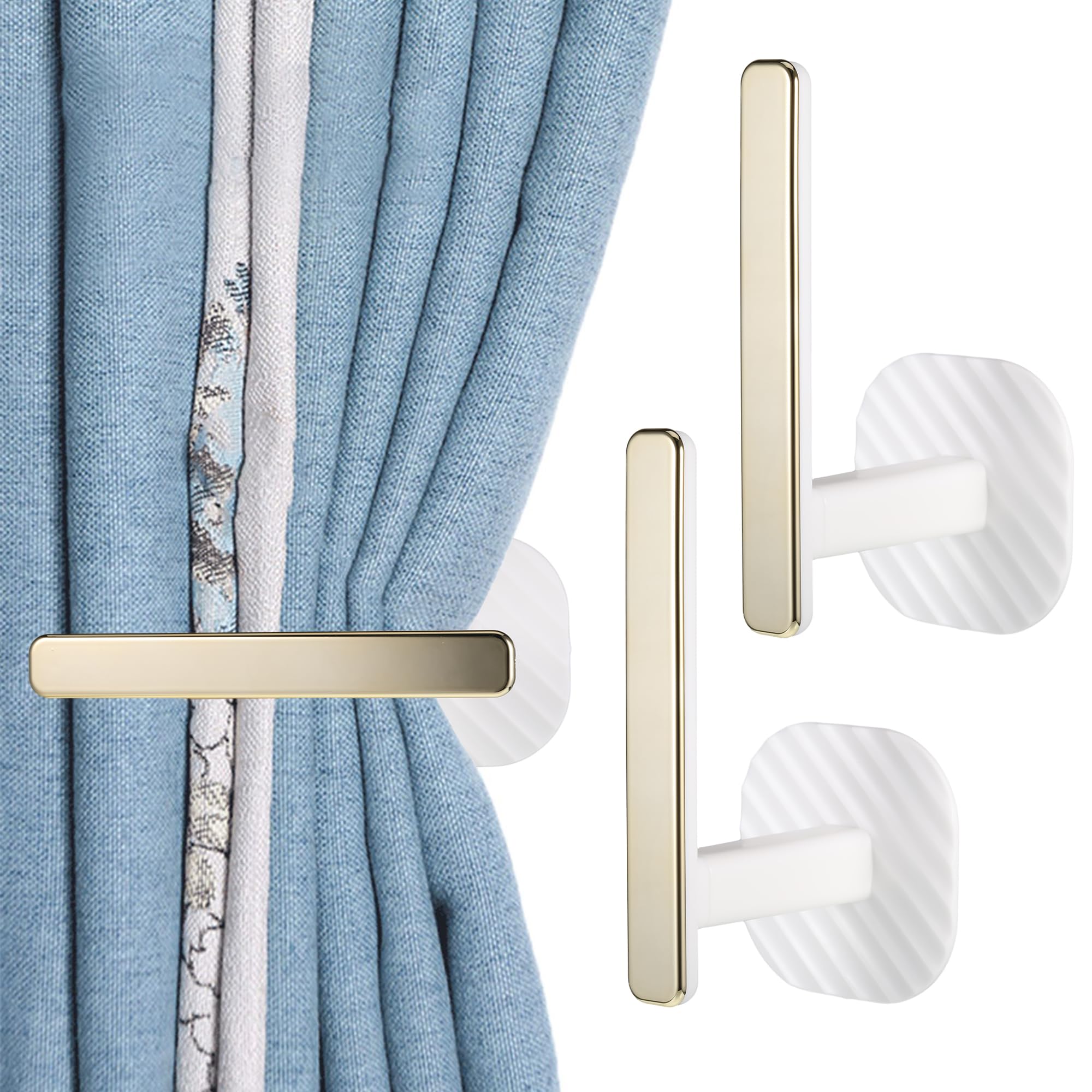 2 Pieces Curtain Holdbacks Holders Curtain Self Adhesive Drapery ...