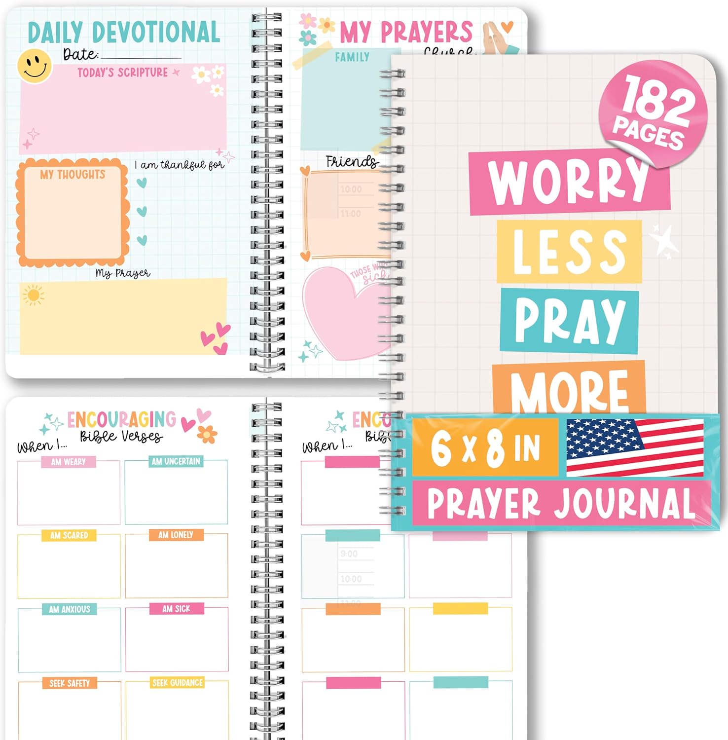 Amazon.com : Hadley Designs Guided Prayer Journal for Woman - Daily ...
