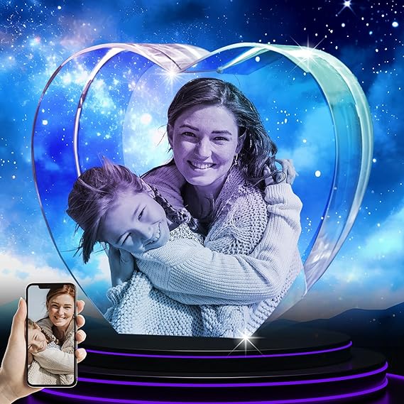 Amazon.com - 3D LovePix Personalized 3D Crystal Photo - Optional ...