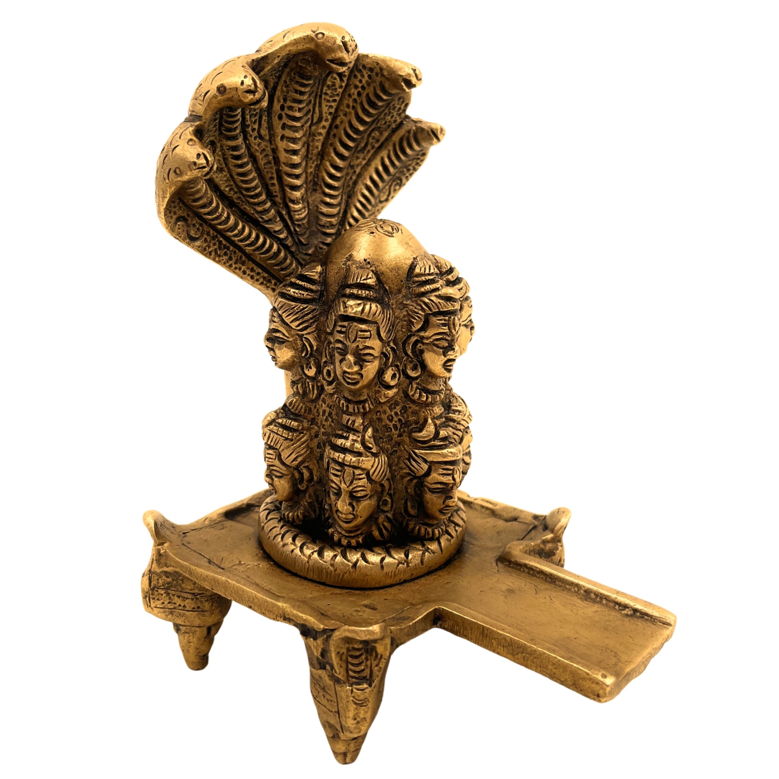 Buy Bhunes Brass Lingam with Shankar Face, Shivlinga for Pooja ...