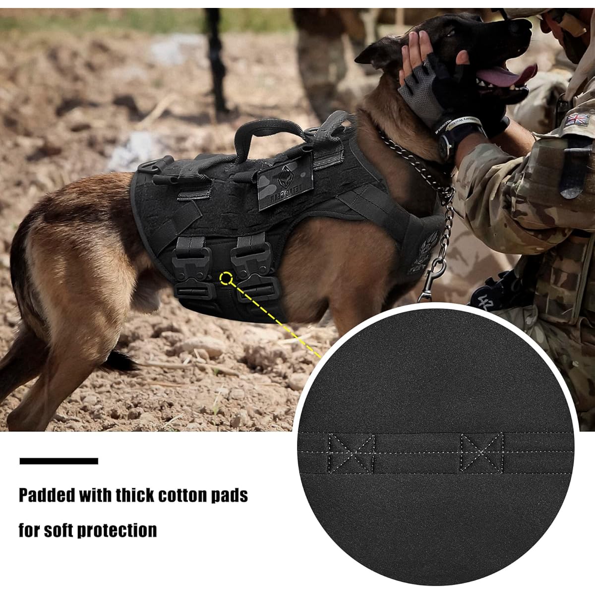 $9/mo - Finance PETAC GEAR Tactical Dog Harness K9 Dog Training Vest ...