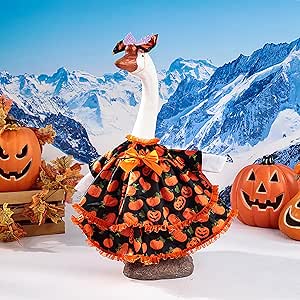 Amazon.com: PTUANZRIT Halloween Porch Goose Decor for 23" Lawn Goose ...