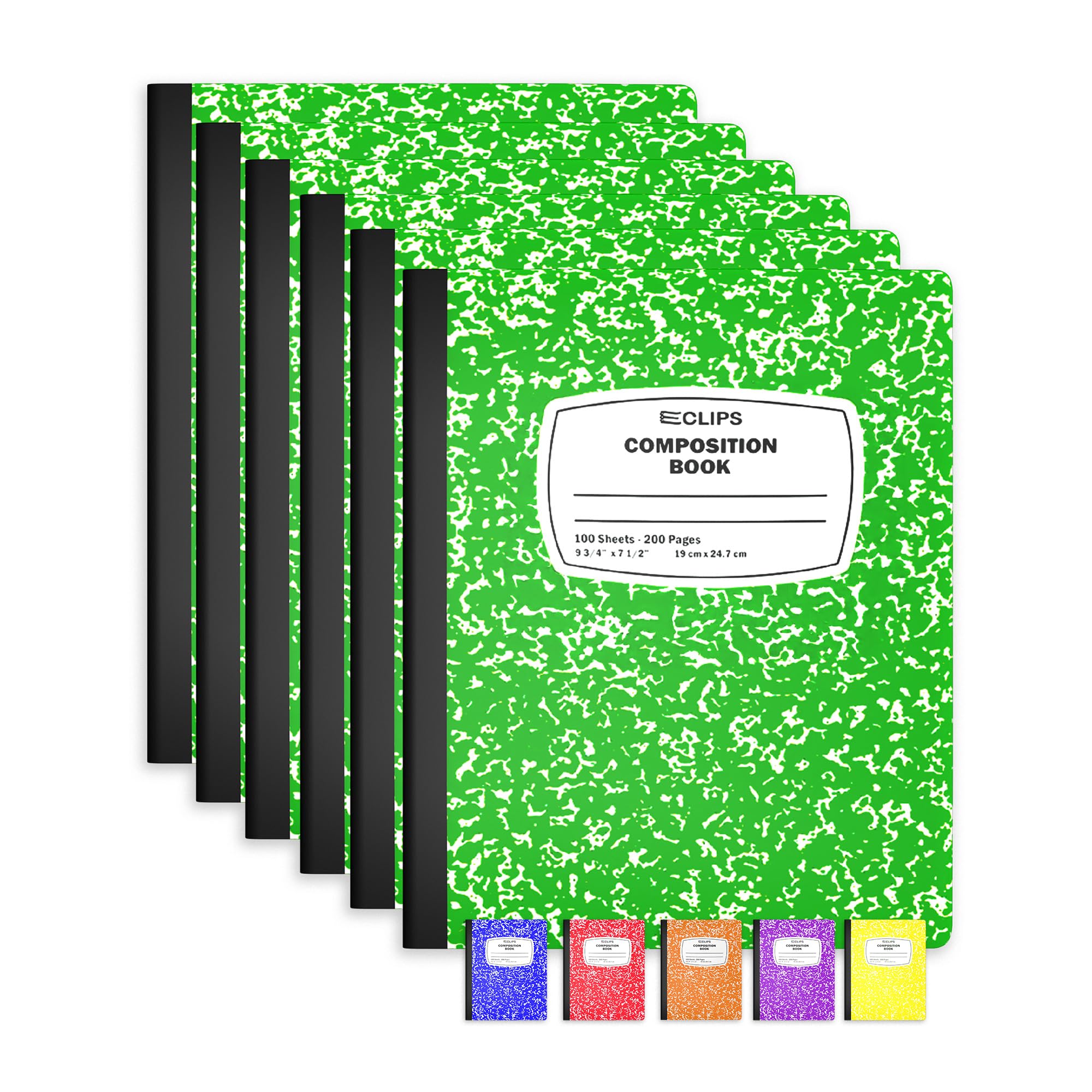 Amazon.com : Composition Notebooks, (6 Pack), Wide Ruled Composition ...