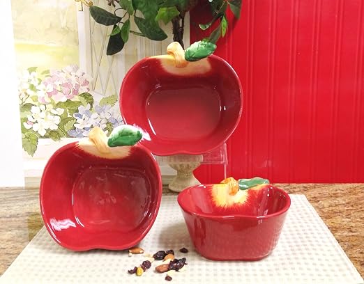 Amazon.com | Kitchen Decor Apple Serving Bowl Canister "NEW": Food ...