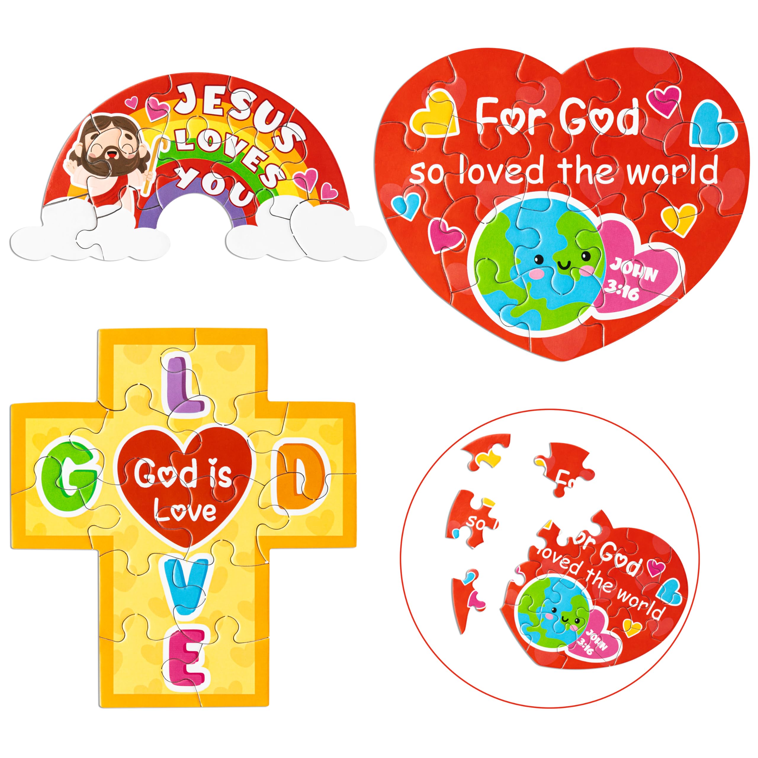 Snapklik.com : Valentines DIY Jigsaw Puzzle - 18pcs Jesus Loves You ...
