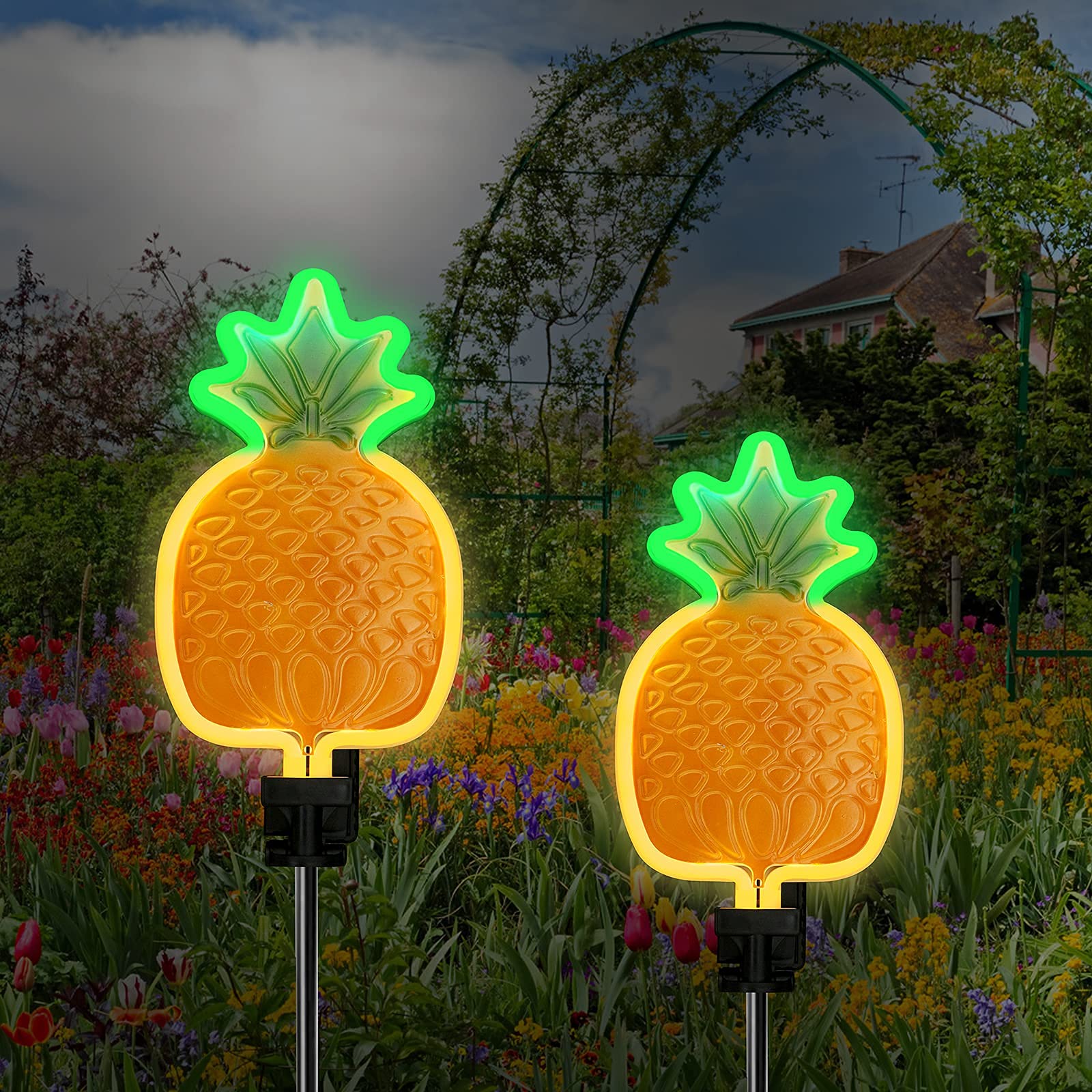 Extra Large Solar Pineapple Lights Solar Bronze Pineapple Lantern With