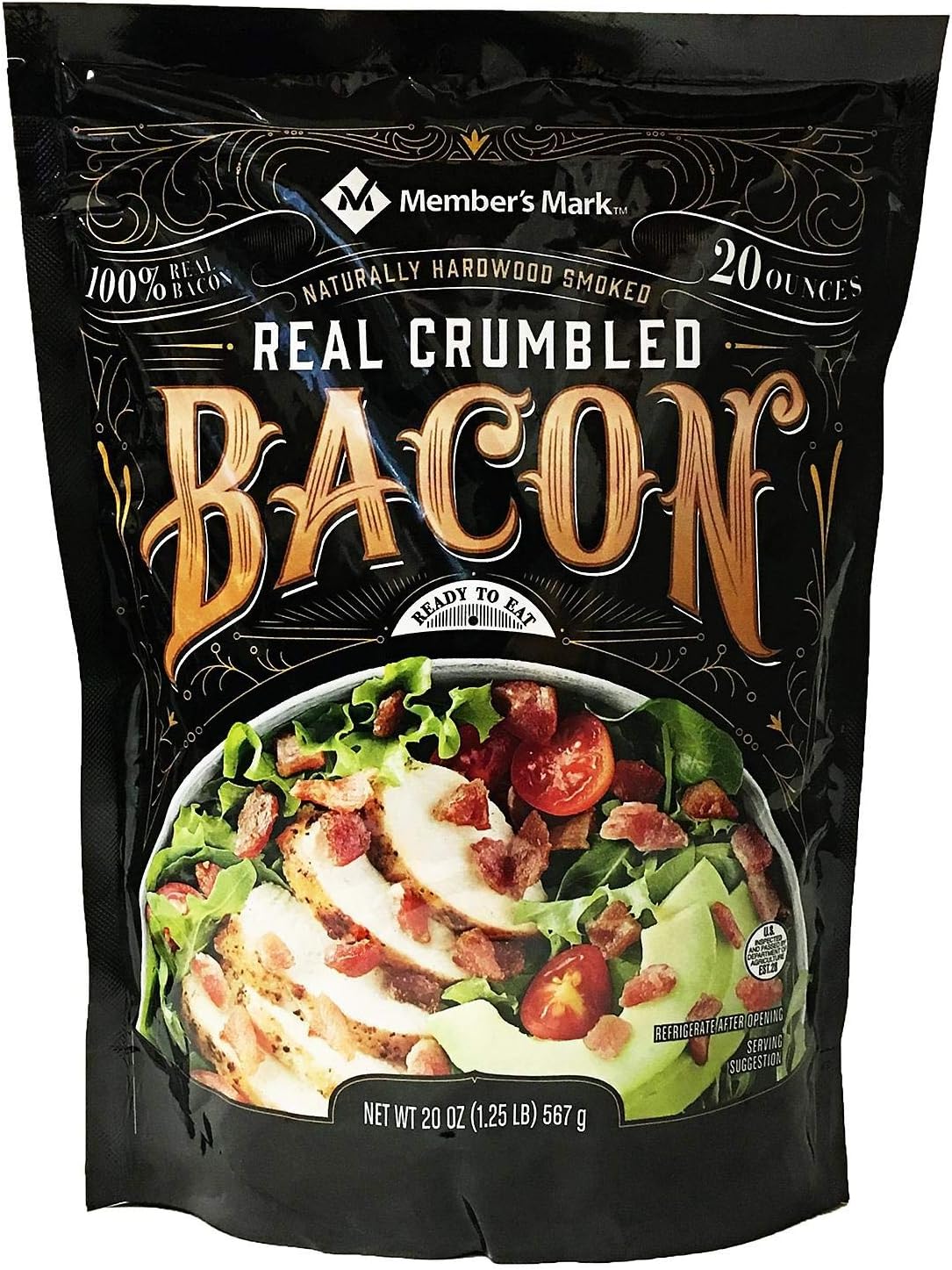 Amazon.com : Member's Mark Real Crumbled Bacon 20 oz. A1 : Grocery ...