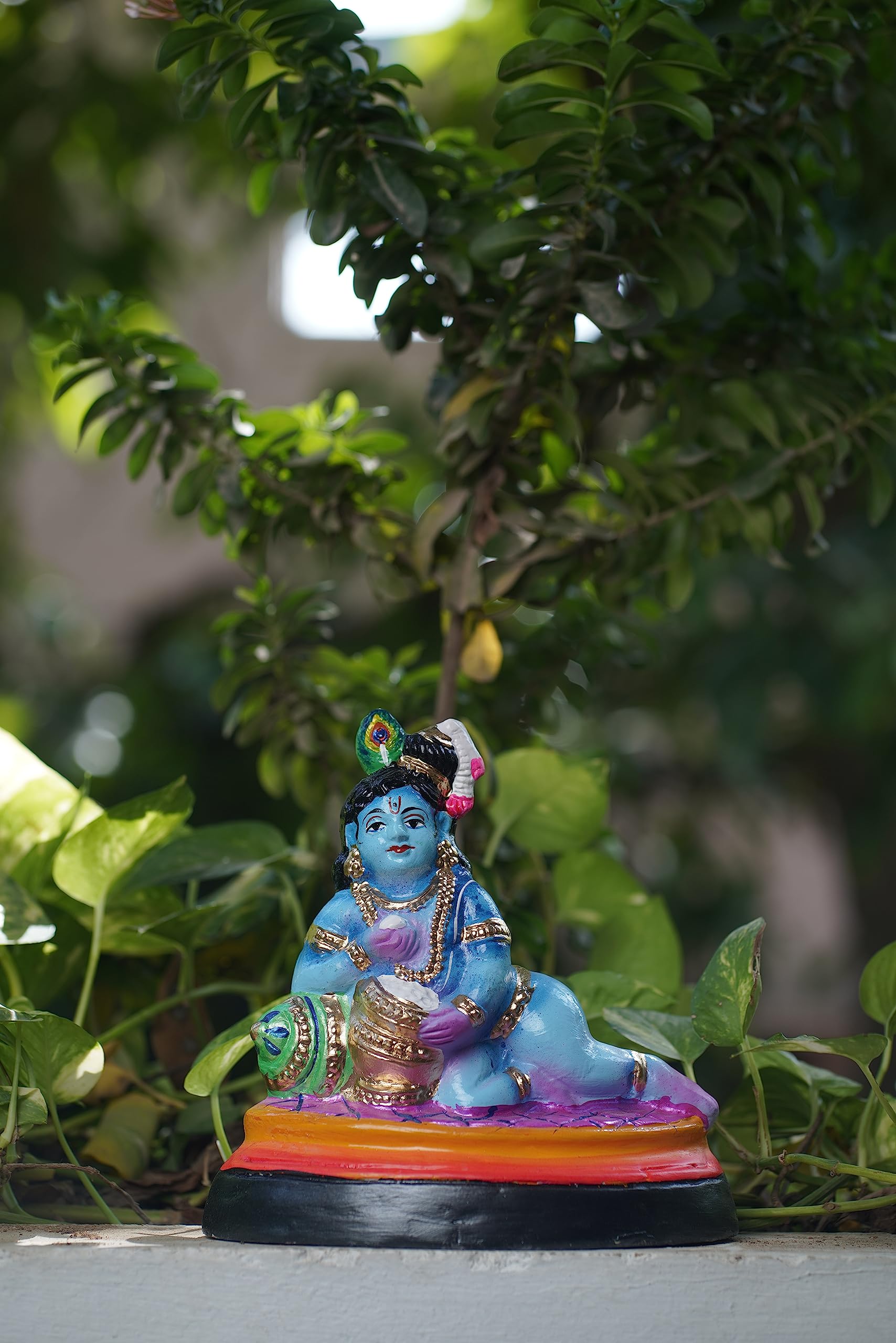 Buy Breeze Handicrafts Paper Mache Golu Dolls Bala Krishna Statue ...