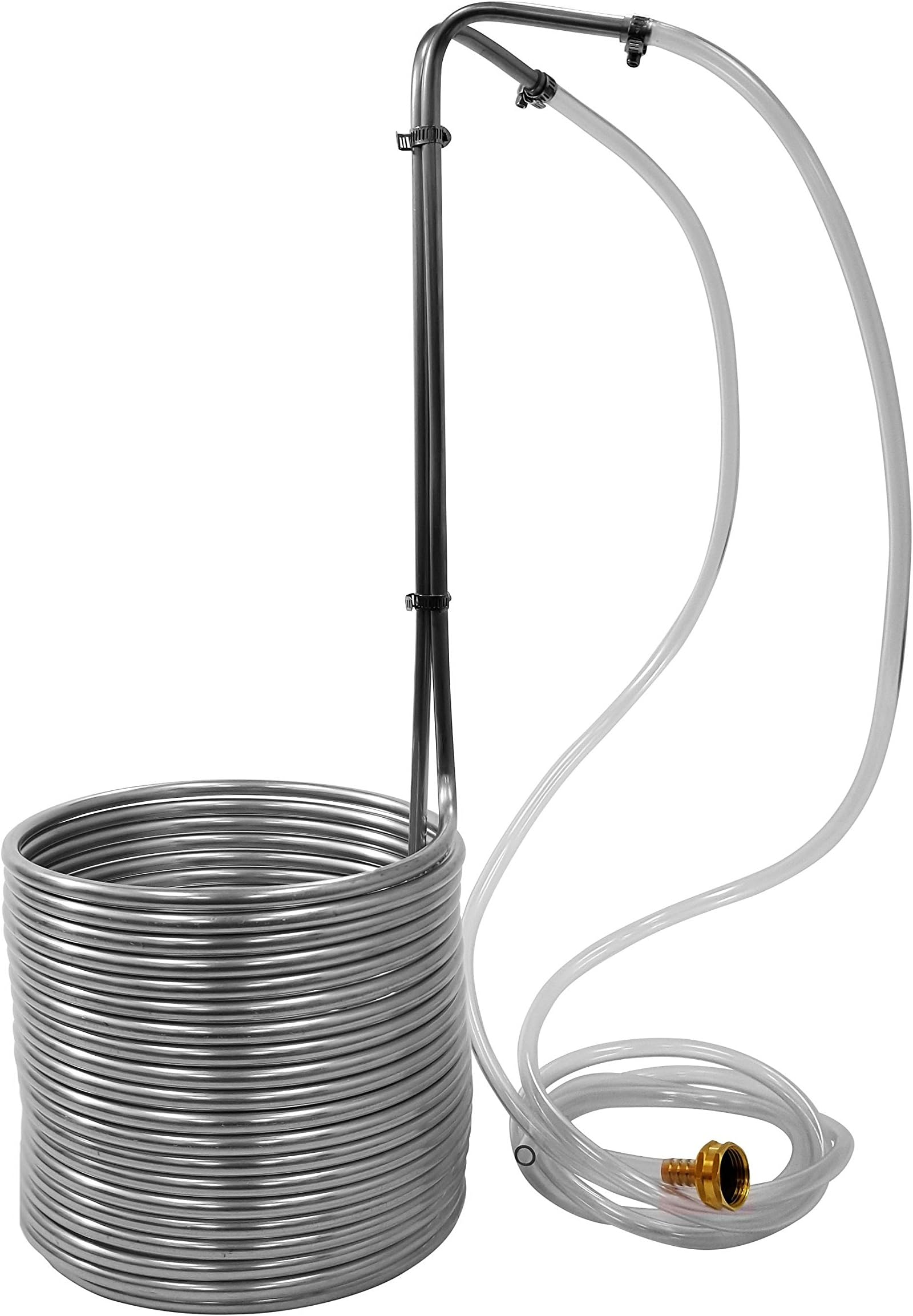 Amazon.com: 3/8" x 50' Stainless Steel Wort Chiller w/GH Fittings: Beer ...