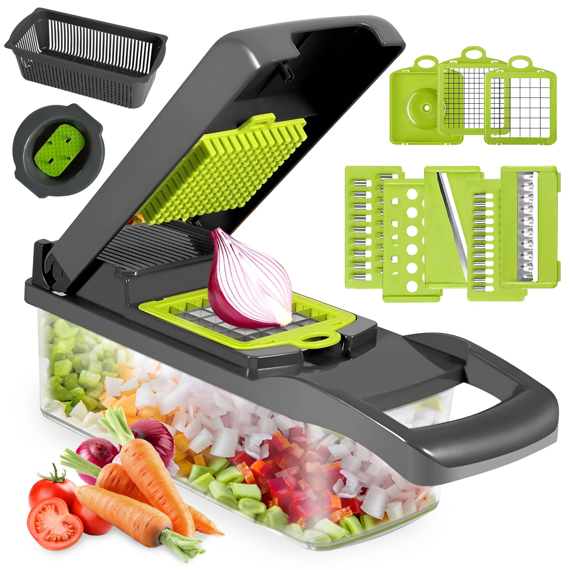 Amazon.com: Pro Food Chopper, Multifunctional 12 in 1, Vegetable ...