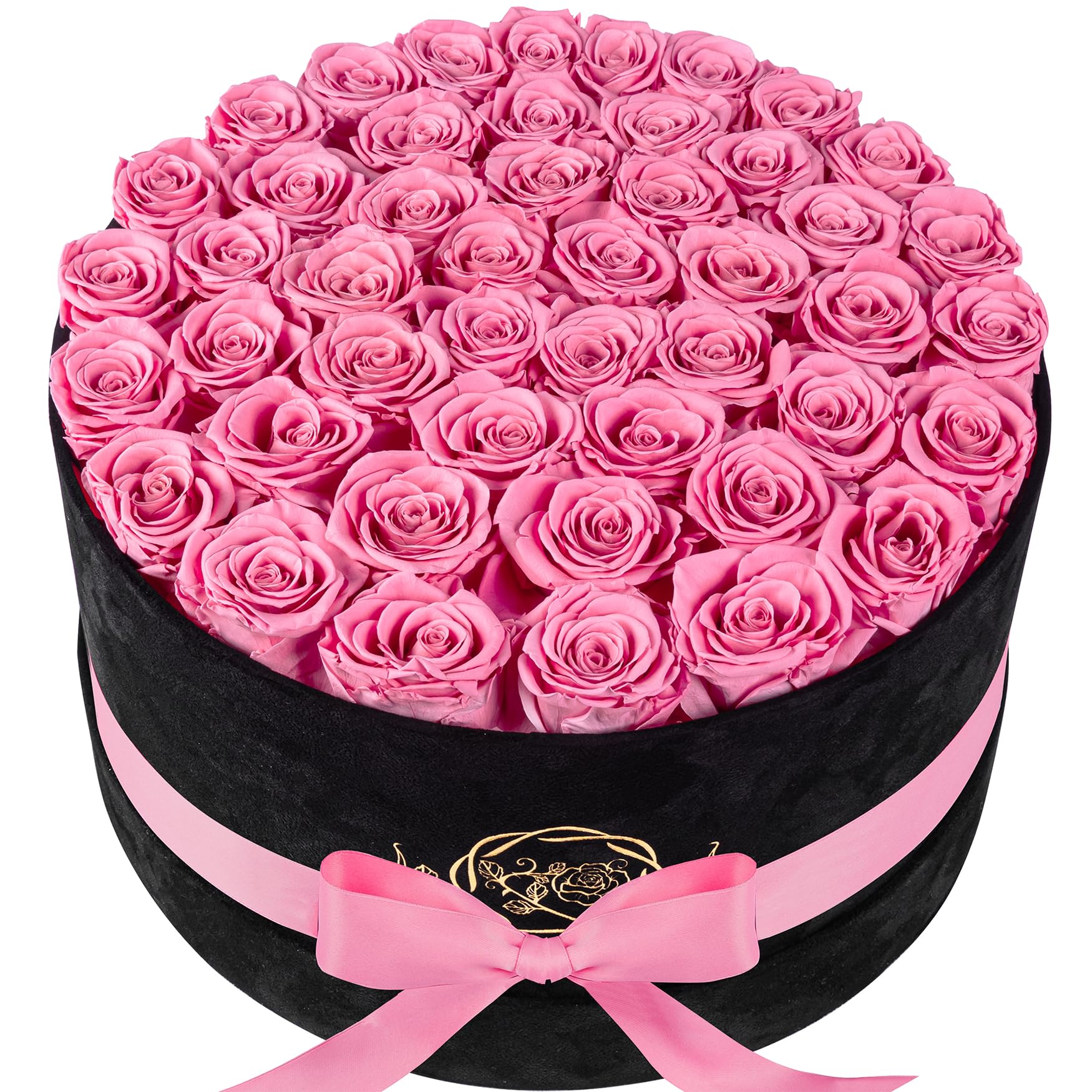 Amazon.com: Forever Real Roses in Suede Box - 47-Piece Roses in a Box ...