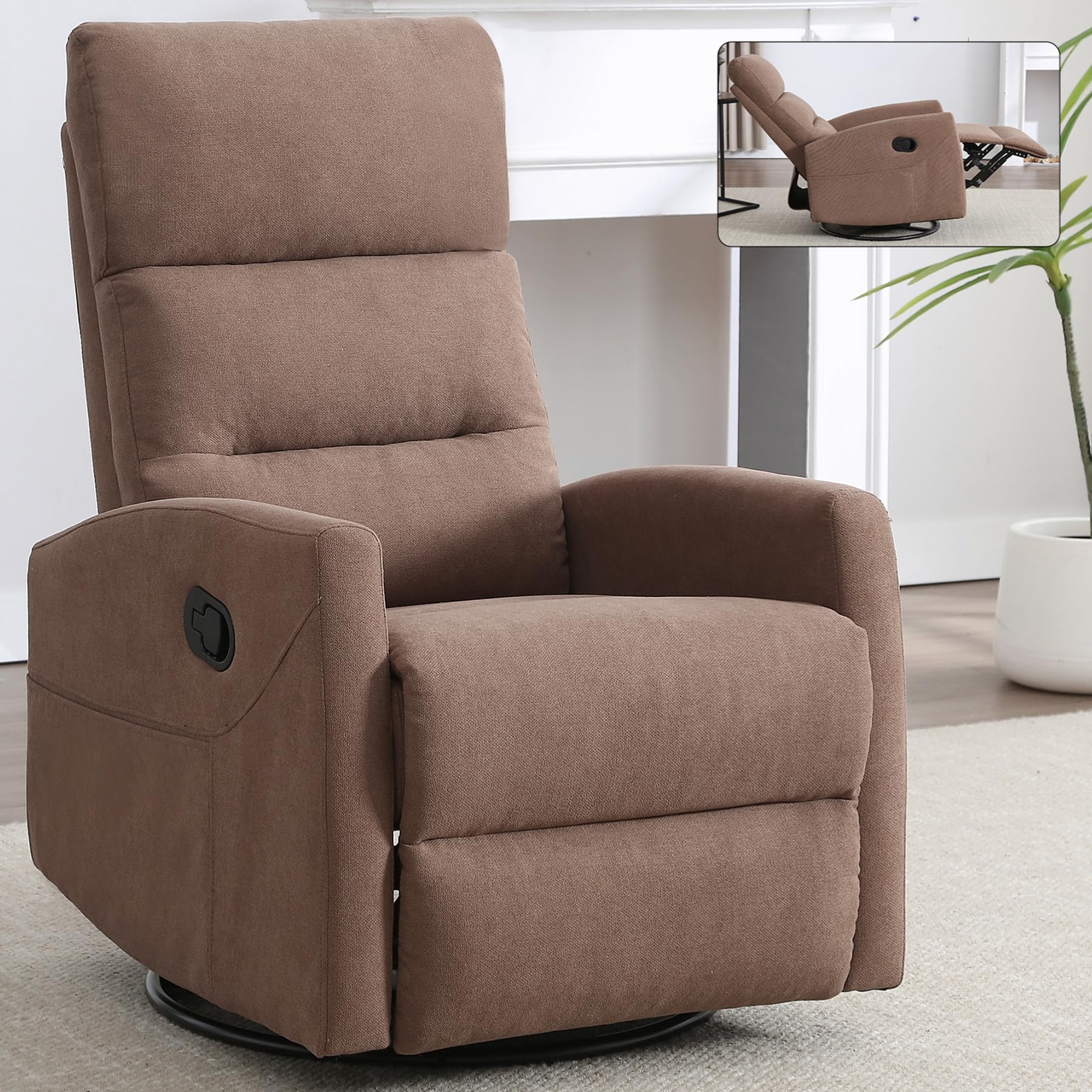 Amazon.com: Slim Lazy Boy Recliners for for Adults, Swivel Rocking ...