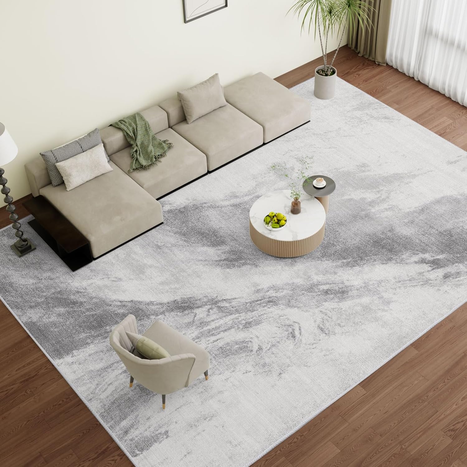 Amazon.com: Vamcheer Washable Abstract Area Rug - Contemporary Style ...
