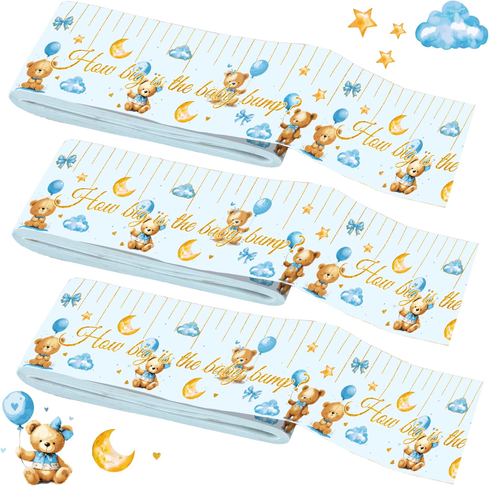 Amazon.com: gisgfim 150ft Baby Shower Games Belly Measuring Tape for ...