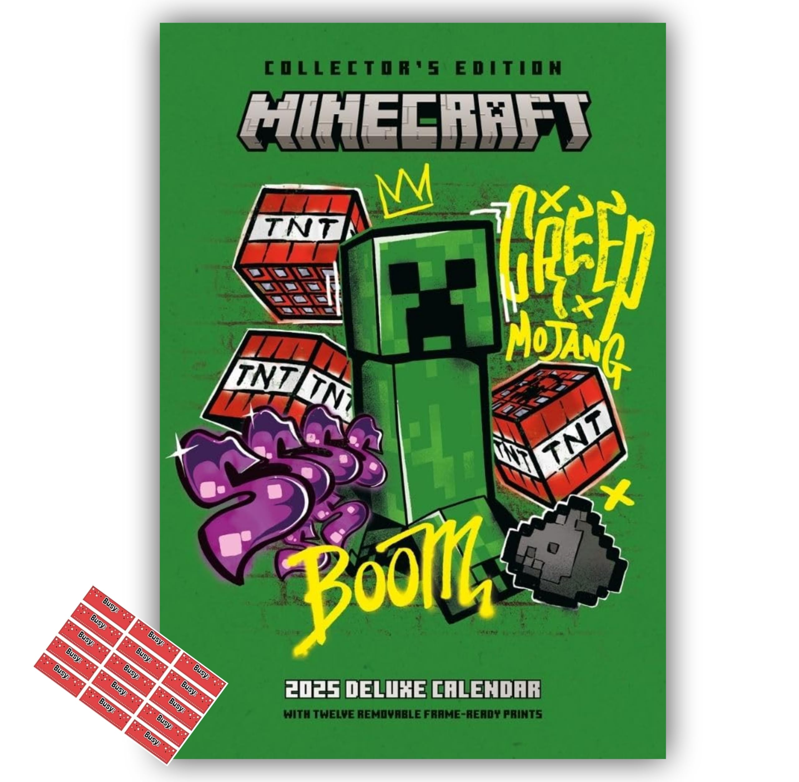 Minecraft Calendar 2025 Deluxe Edition A3 Wall Calendar with Free ...