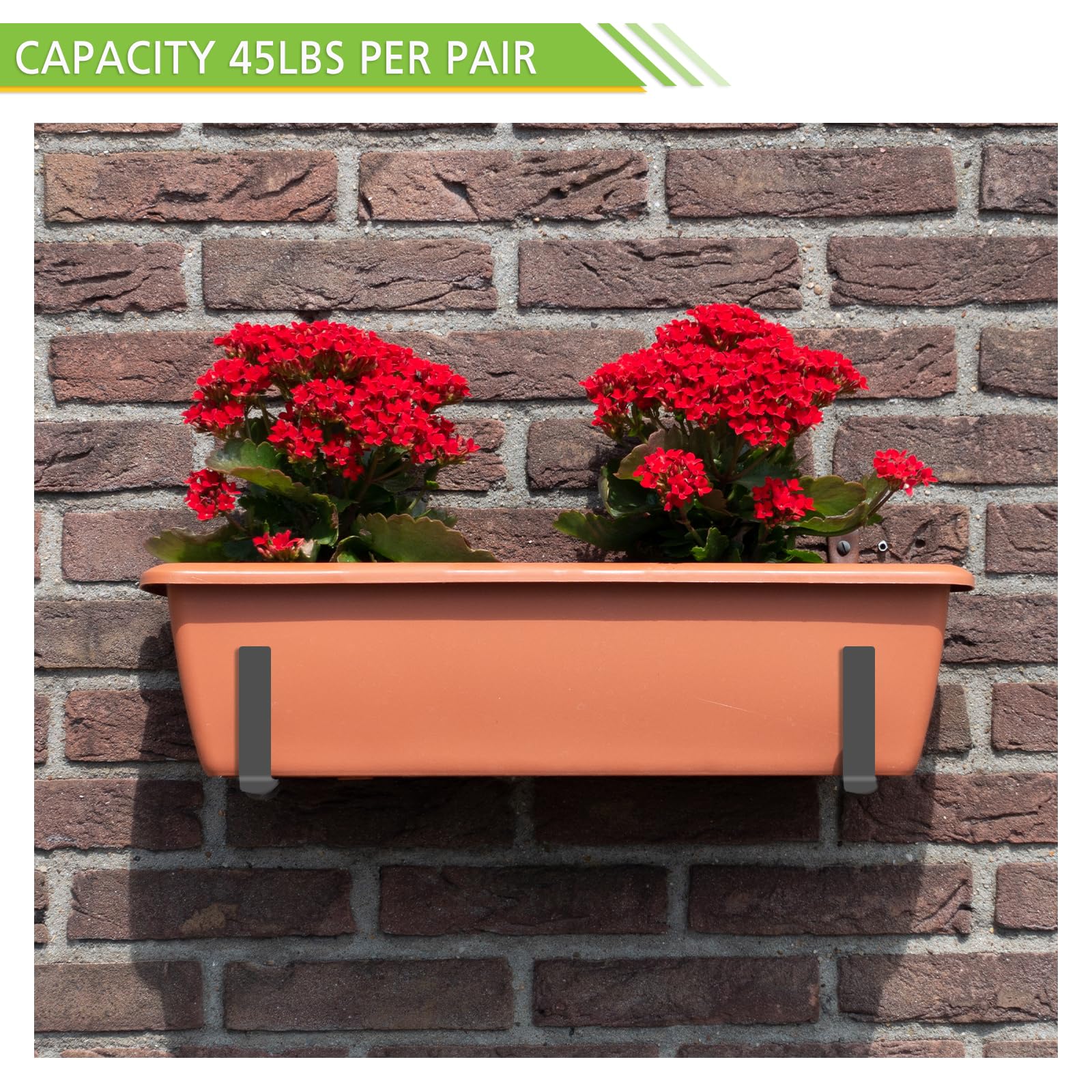Snapklik.com : Window Box Brackets, 4 Pcs Universal Adjustable Planter ...