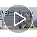 Amazon.com: UDEAR Garment Rack Freestanding Hanger Double Rods Multi ...