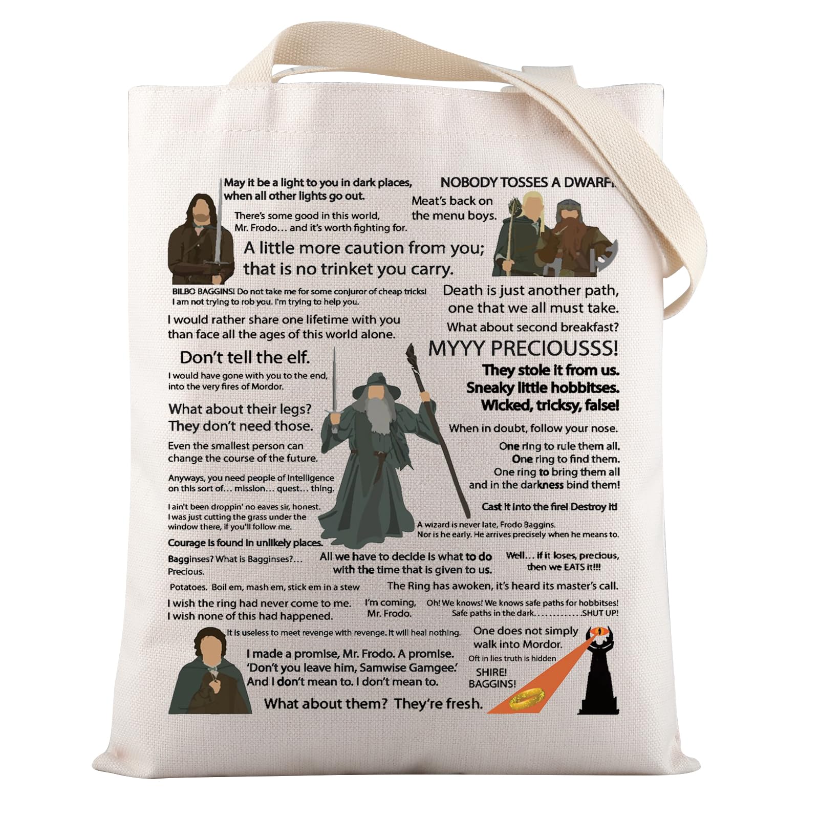 Amazon.com: VAMSII Lord Rings Inspired Movie Quote Gifts Hobbit Fans ...