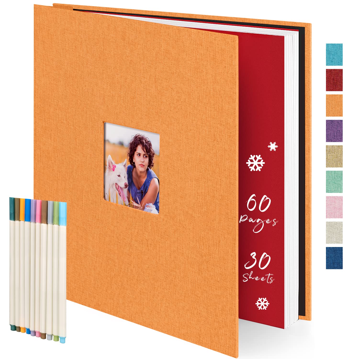 Snapklik.com : Large Magnetic Scrapbook Photo Album DIY 60 Blank Self ...