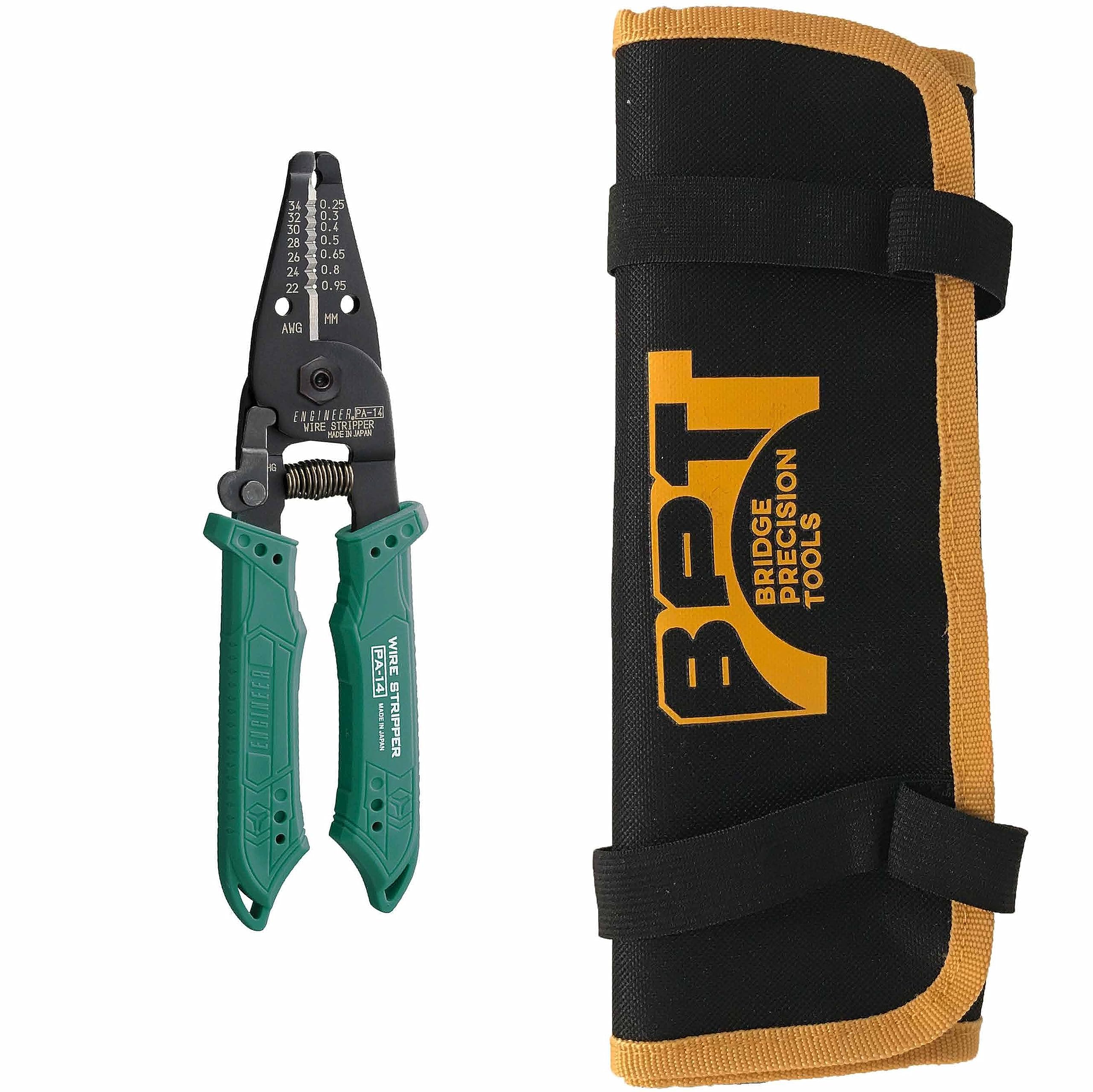 ENGINEER PA-14 Wire Stripper & BPT-PCH Tool Pouch Bundle (Made in Japan ...