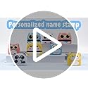 Name Stamp for Clothing Kids Waterproof, (White + Black Ink ...