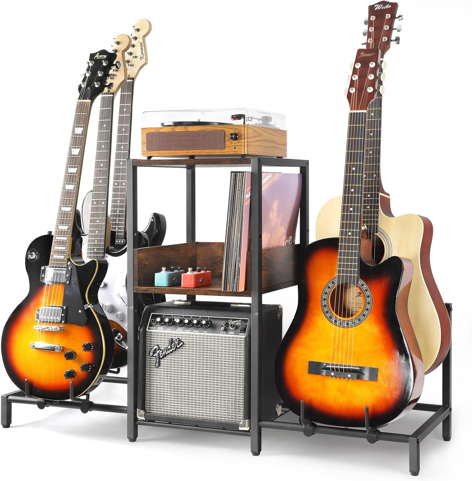 Amazon.com: DAMEING Guitar Stand 4-Tier, Guitar Rack for Multiple ...