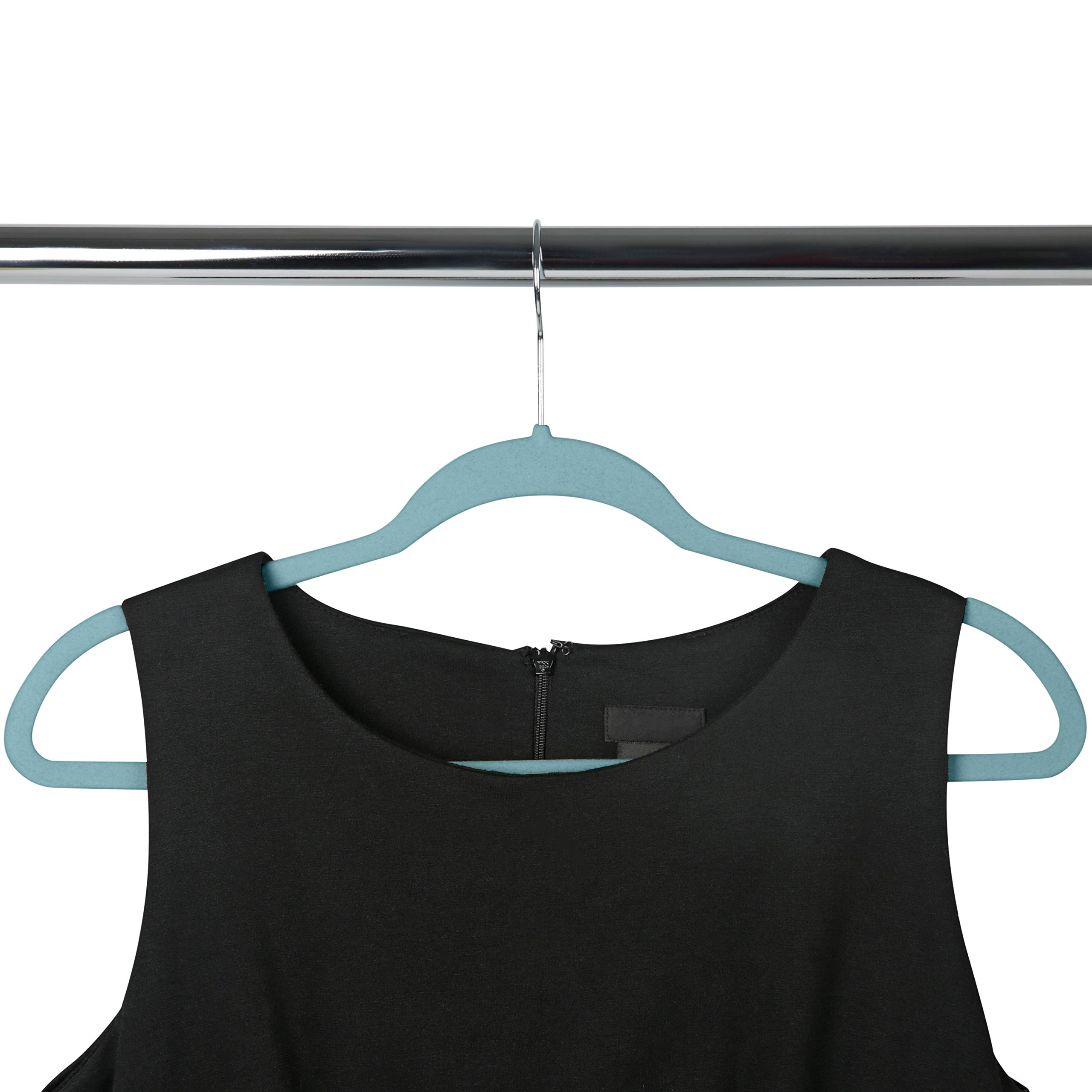 Snapklik.com : 10 Super Slim Velvet Huggable Hangers In Dusty Blue