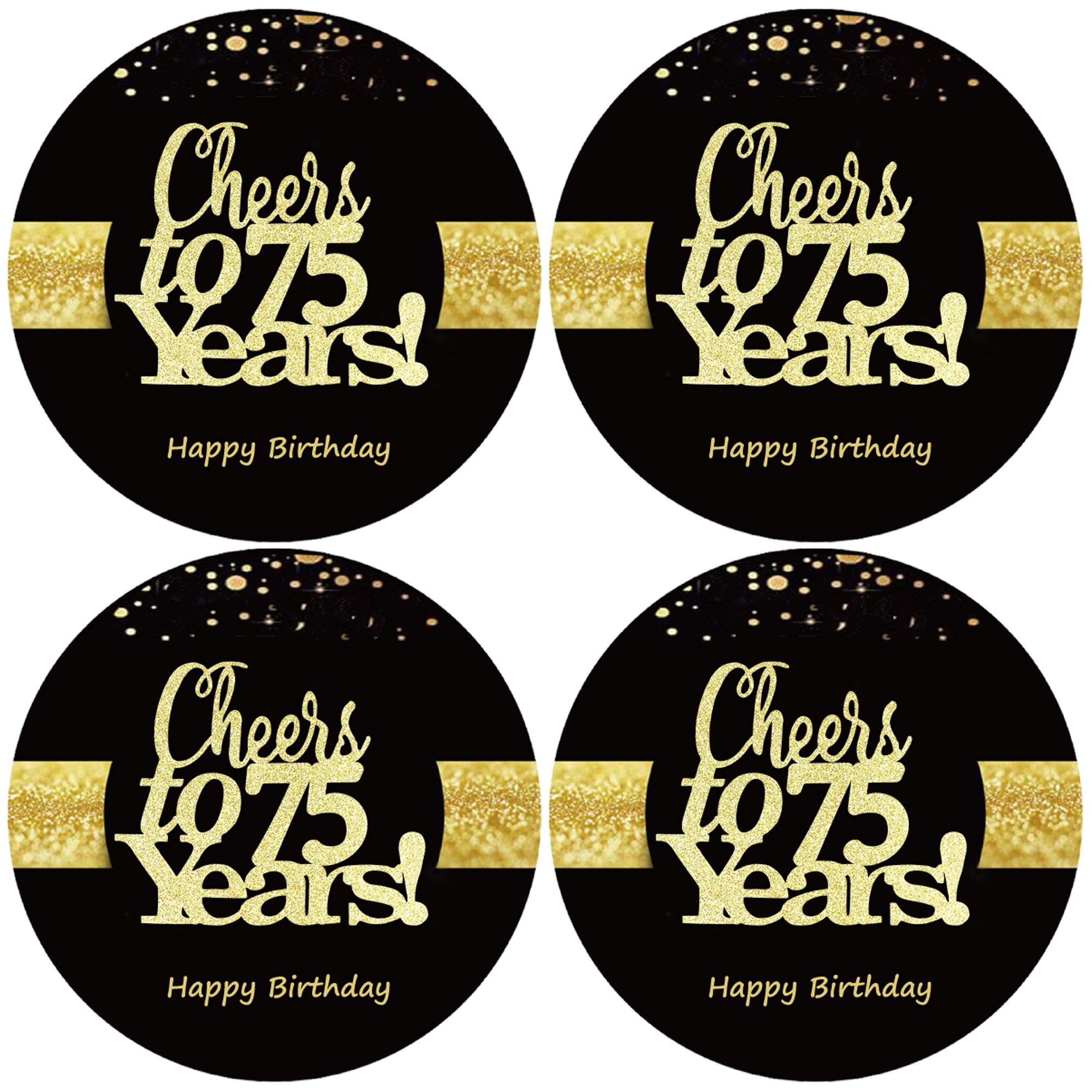 Amazon.com: Sumerk 48 PCS Cheers to 75 Stickers Large Bottle Stickers ...