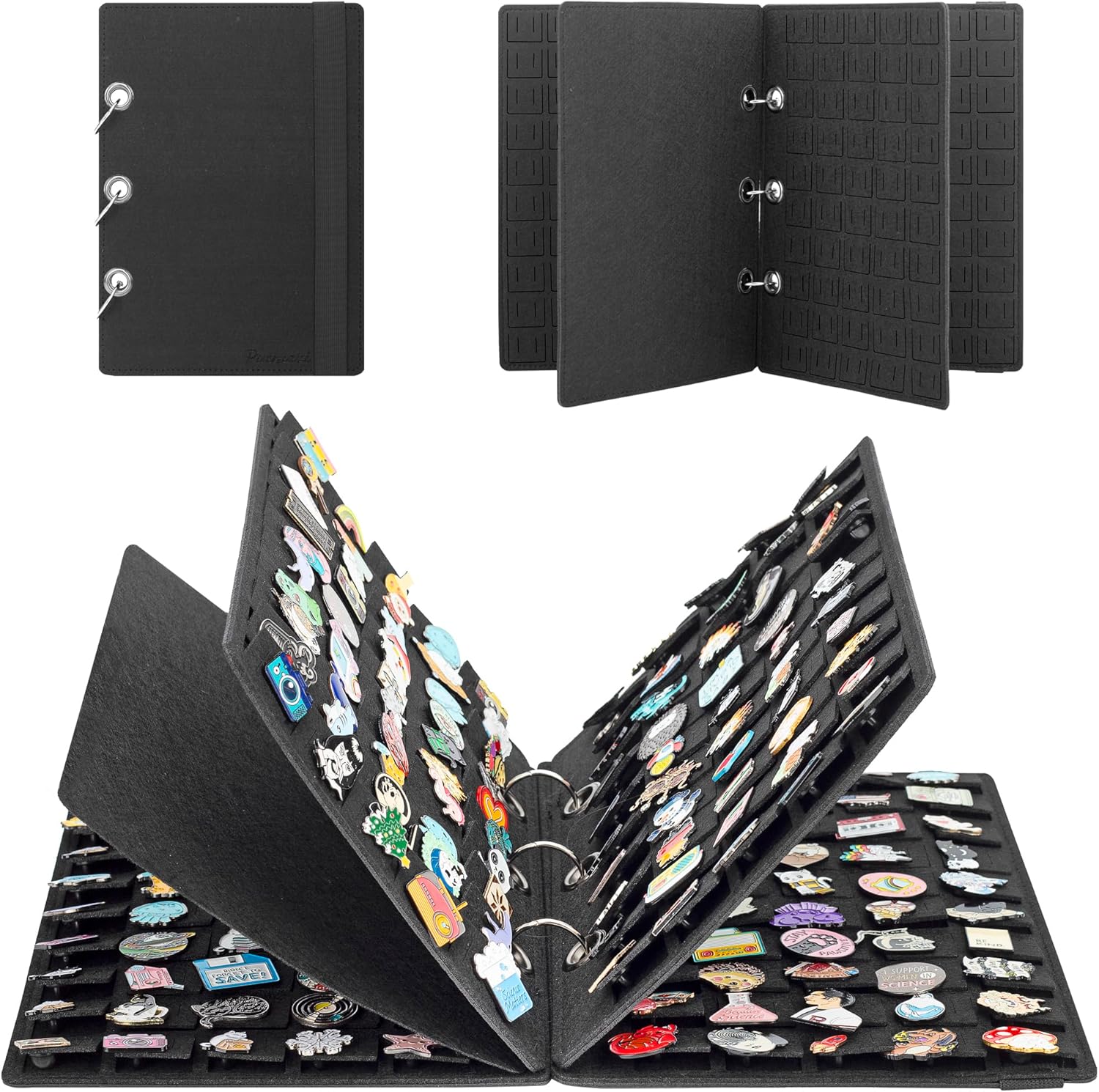 Amazon.com: PACMAXI Pin Display Book - Flip-Page Enamel Pin Collection ...