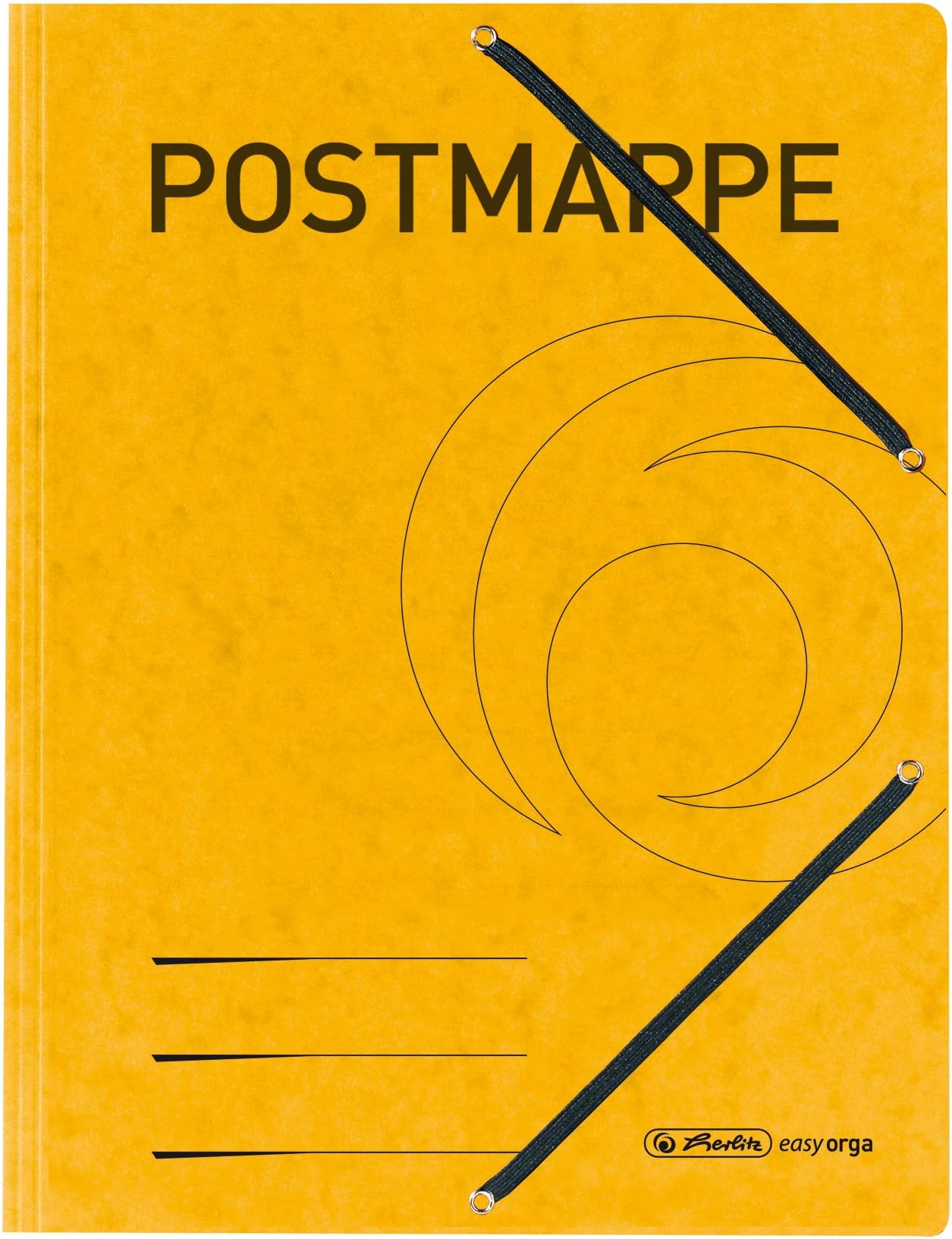 herlitz 11255593 Einschlagmappe A4 mit Gummizug, Postmappe, gelb, 1 ...