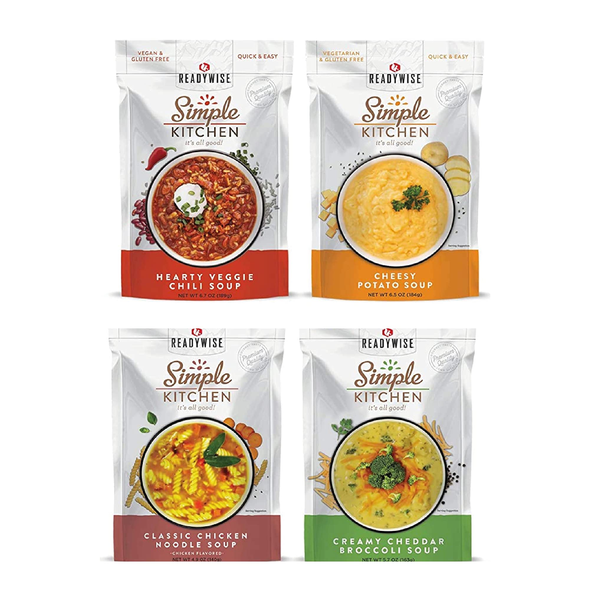 Snapklik.com : READYWISE - Simple Kitchen, Soup Variety Pack, 4 ...