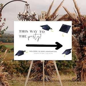 Amazon.com : Modern Graduation Welcome Sign Template, Editable ...