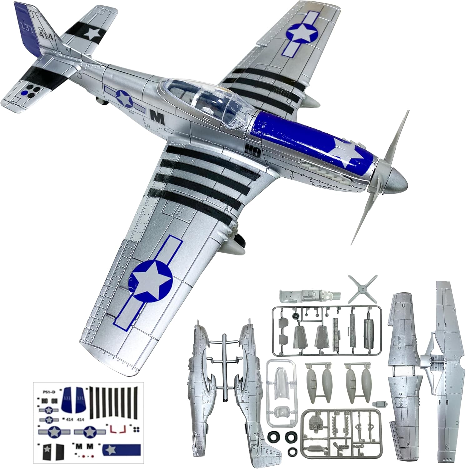 TKXOX P-51 Mustang Modelo Kit, 148 de plástico avión de combate modelo ...