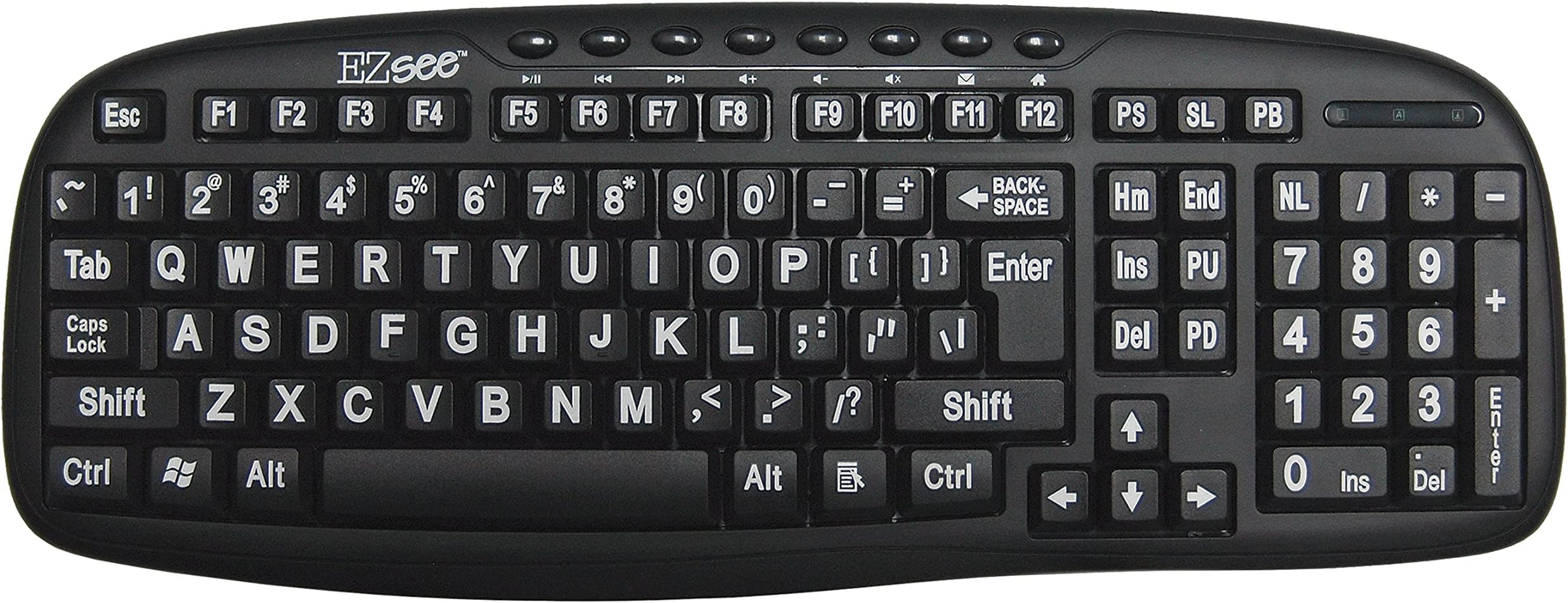 Amazon.com: DataCal EZ See by DC Large Print Keyboard – Wired USB ...
