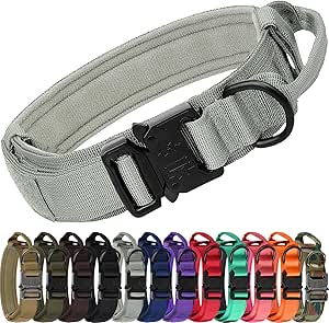 Amazon.com : Joytale Tactical Dog Collar with Handle, Heavy Duty ...