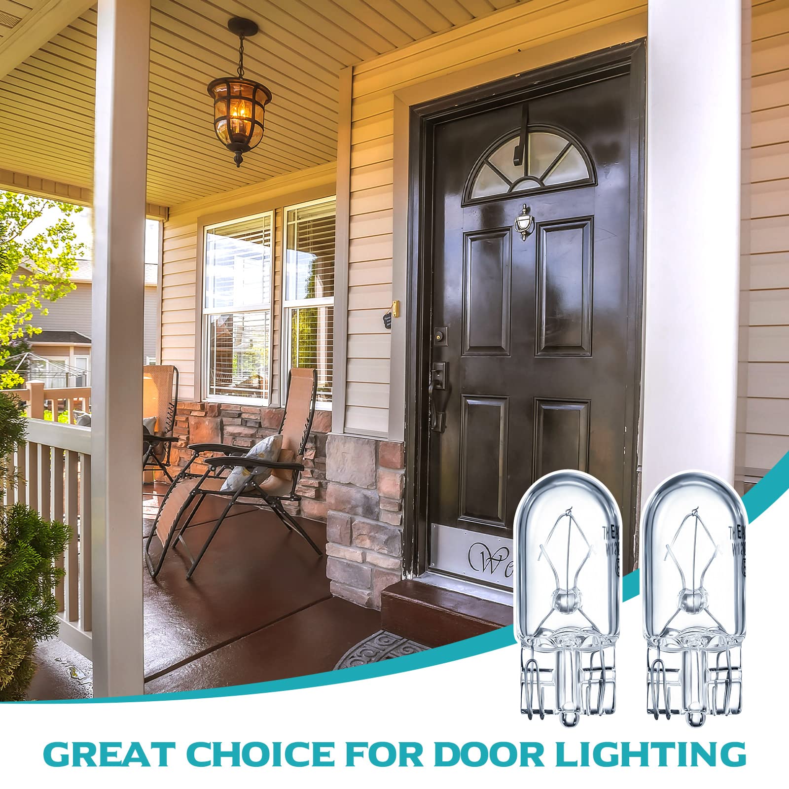 Snapklik.com : Honoson 1/4 Wedge Base 12V 5W Bulb Clear Krypton Light ...