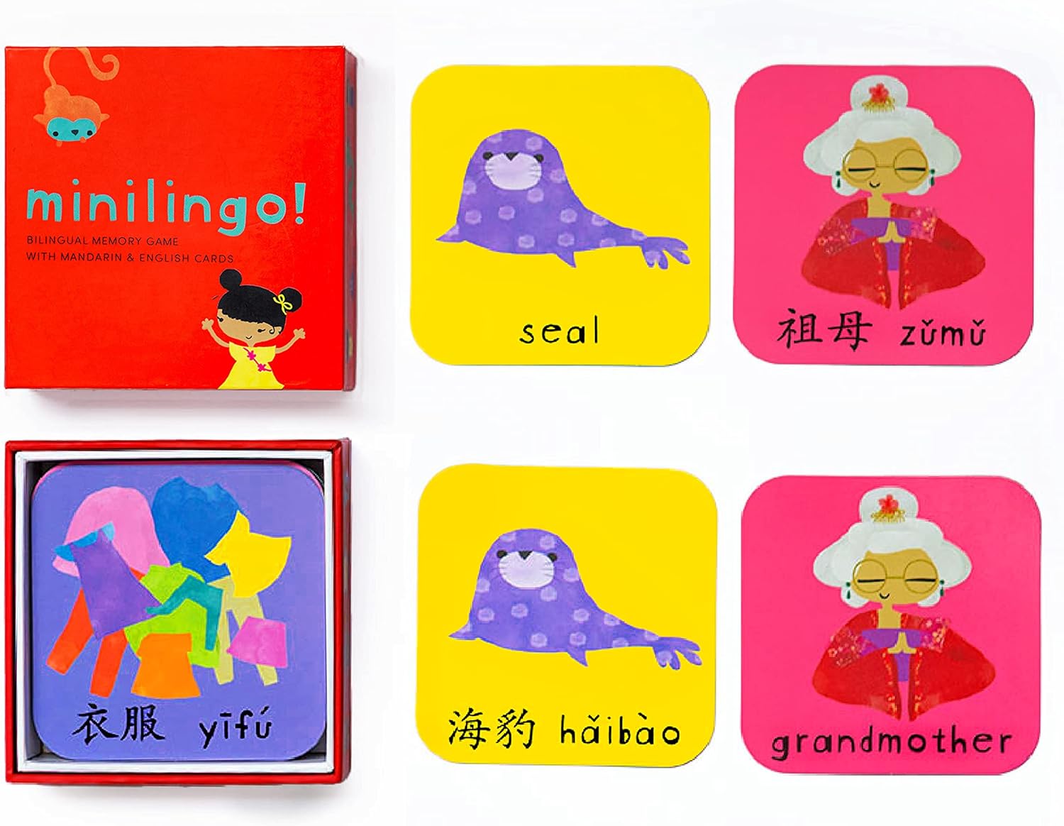 Amazon.com: Minilingo: Mandarin/English Bilingual Memory Card Game ...