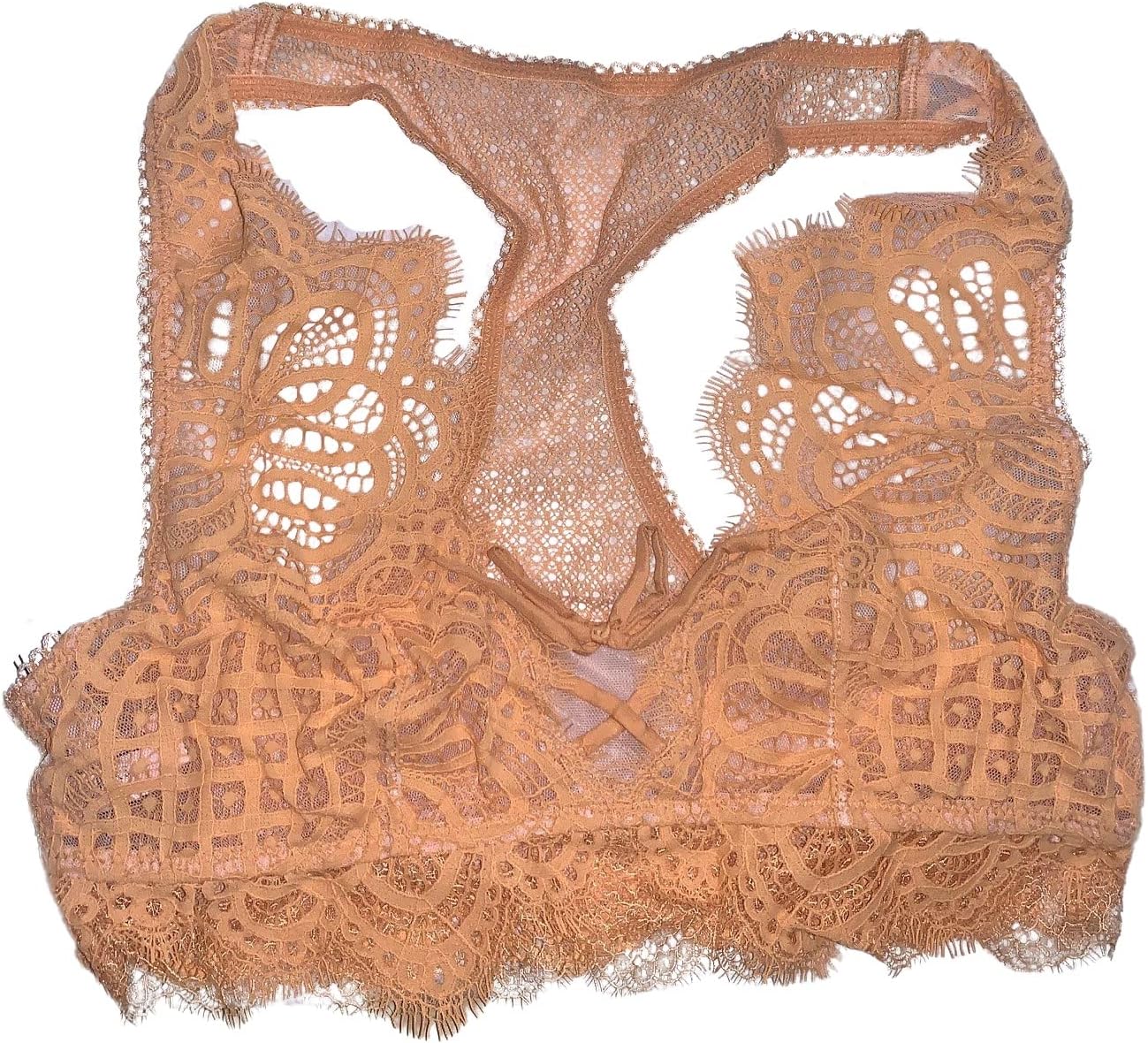 Victoria's Secret Bralette Racerback Lace Unlined Bra Color Orange Size ...