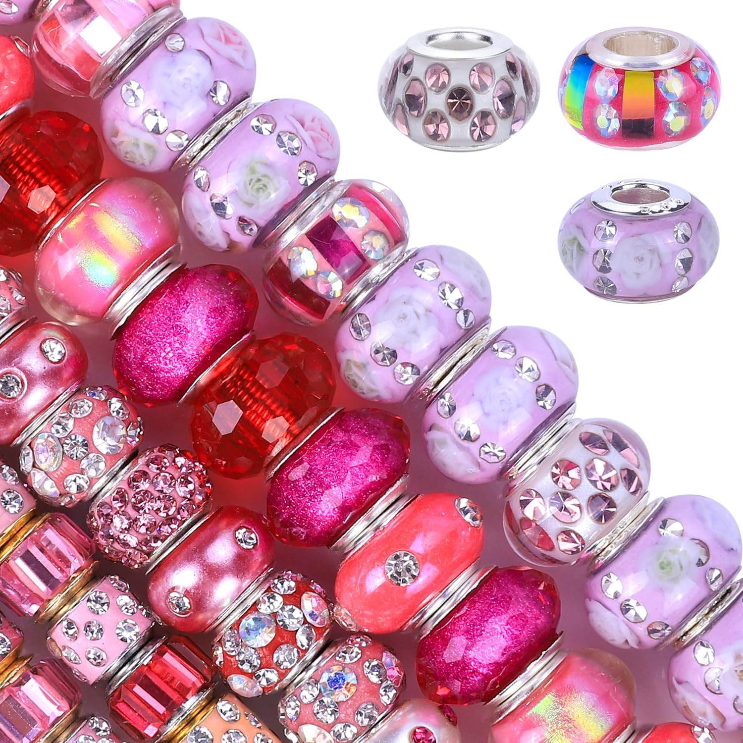 Amazon.com: AIPRIDY 60 Pieces Girls' Lucky Beads Lover Amber Beads, Big ...