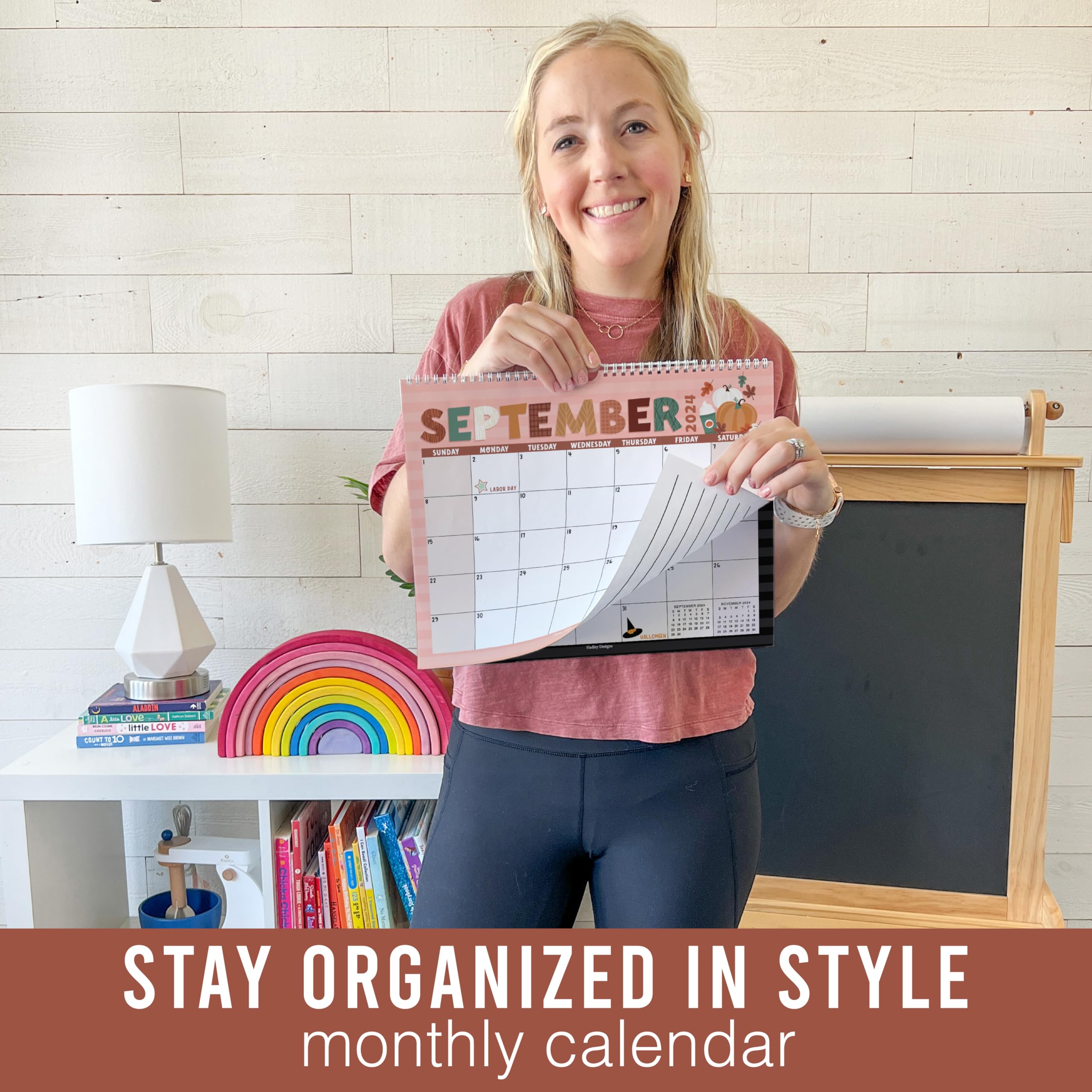 Snapklik.com : Hadley Designs Doodle Large Wall Calendar 2024-2025 - 18 ...