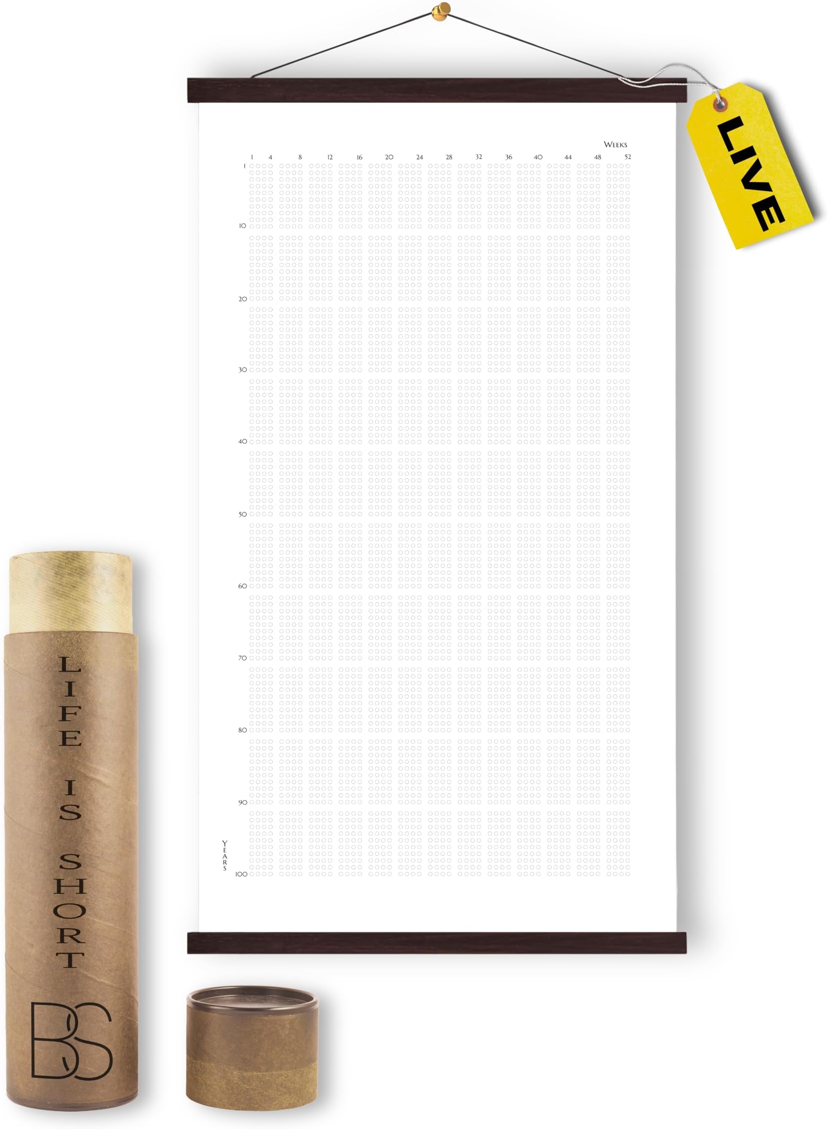 Amazon.com: Life in Weeks Calendar, 18" L x 24" W - A Powerful Way to ...