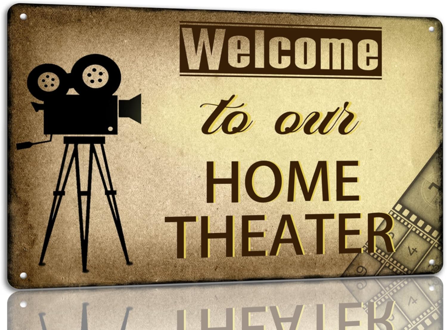 Amazon.com: Welcome To Our Home Theater Metal Tin Sign Vintage Theater ...