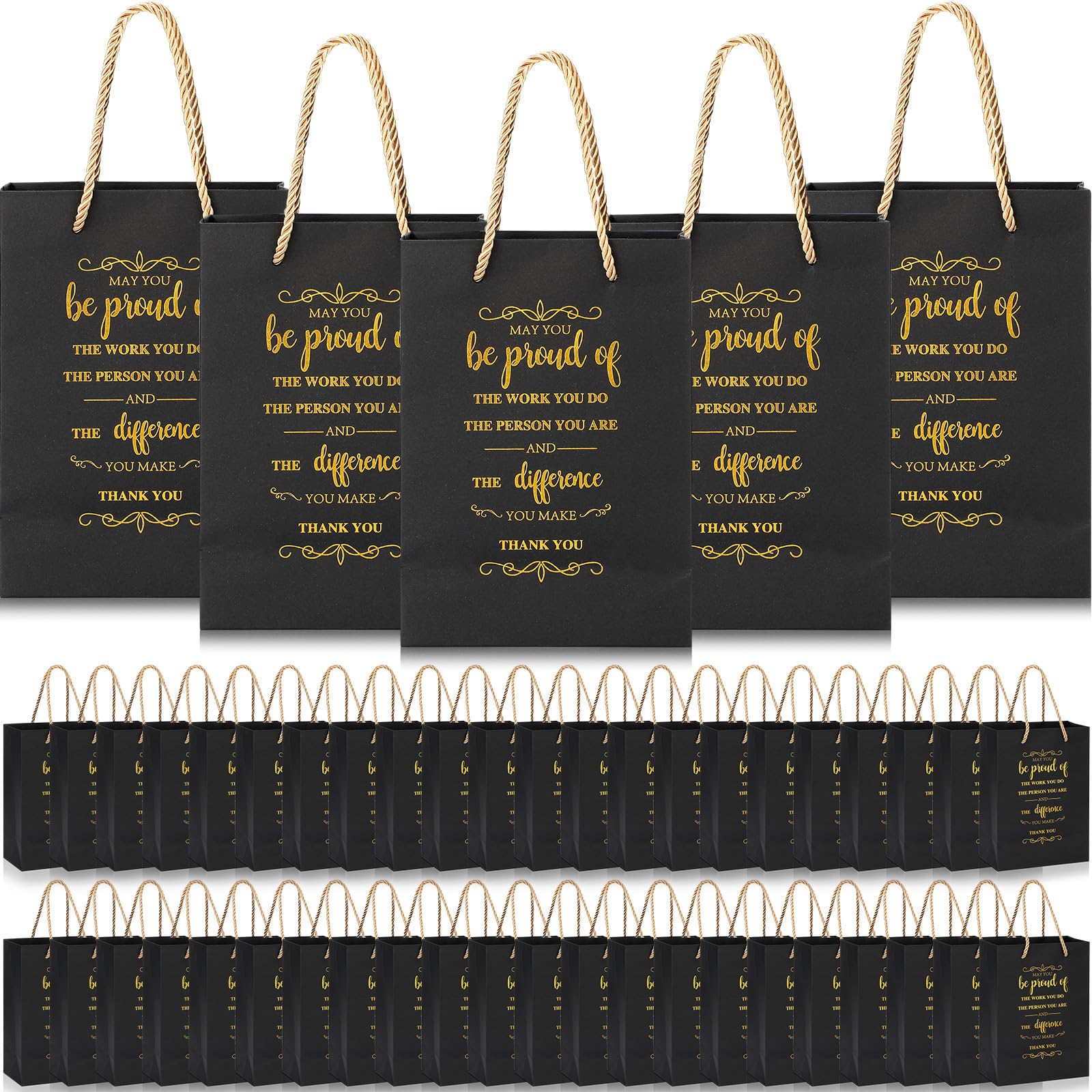 Amazon.com: Fulmoon 50Pcs Thank You Gifts Bags Employee Appreciation ...