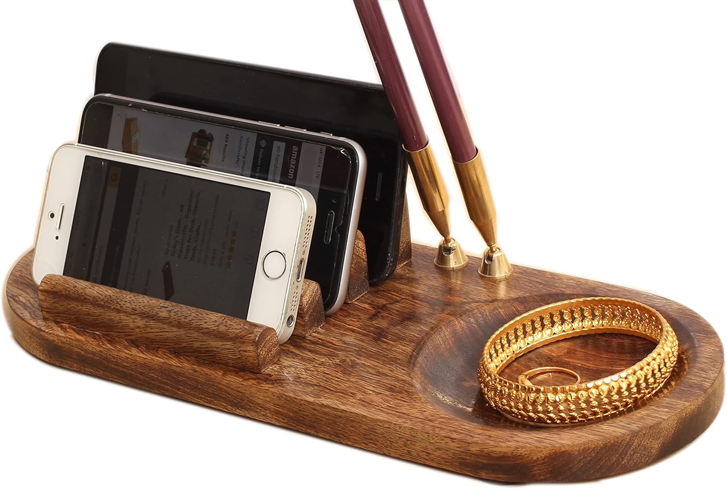 Amazon.com: Wooden Docking Station for Men - Multiple Phone Docking ...